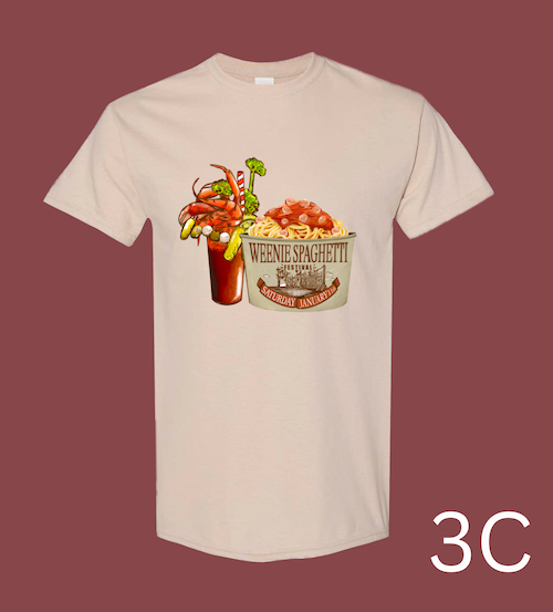 Weenie Spaghetti Fest T-Shirts - Murals by Kassie