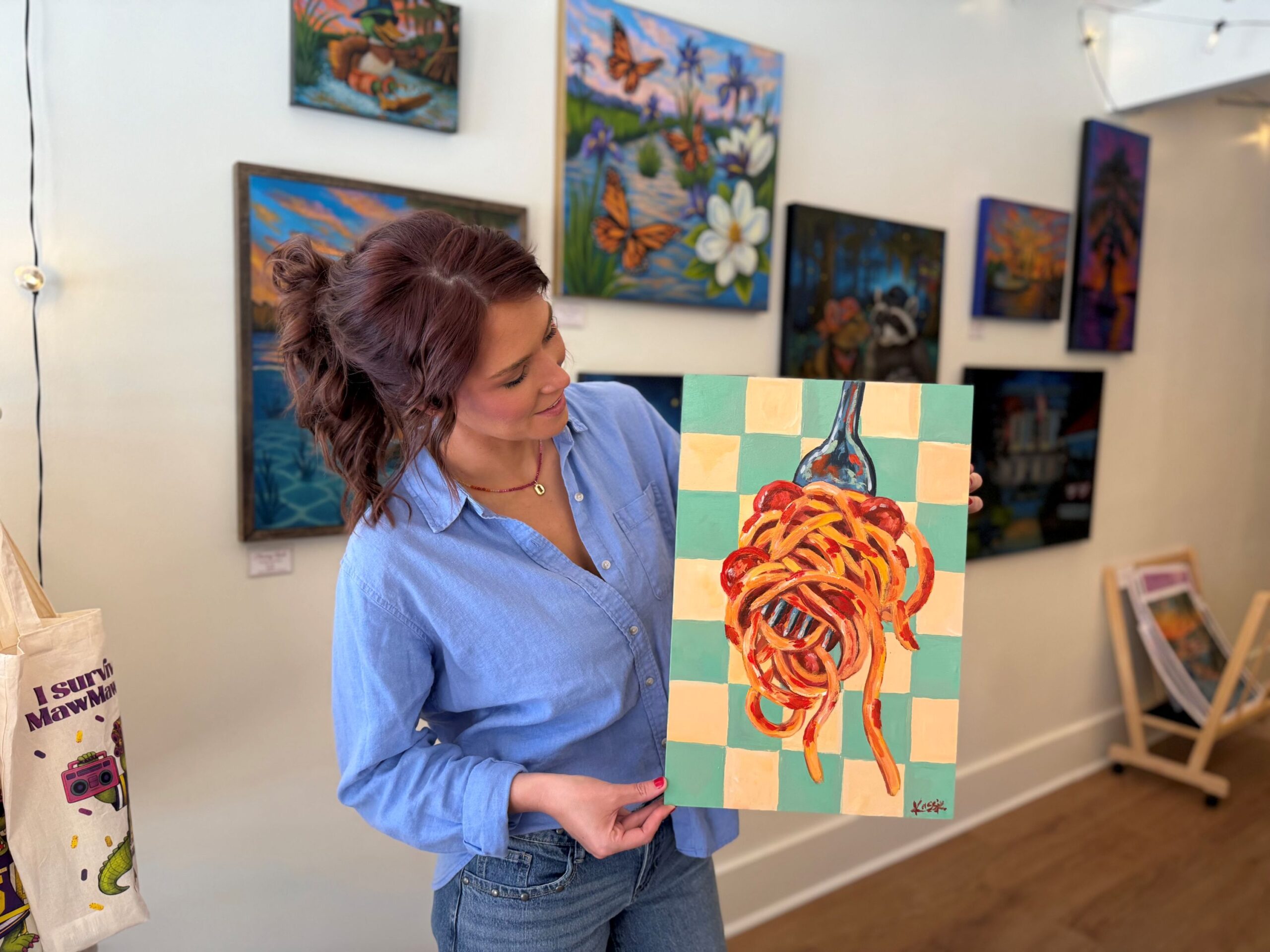 SOLD "Weenie Spaghetti" - Murals by Kassie
